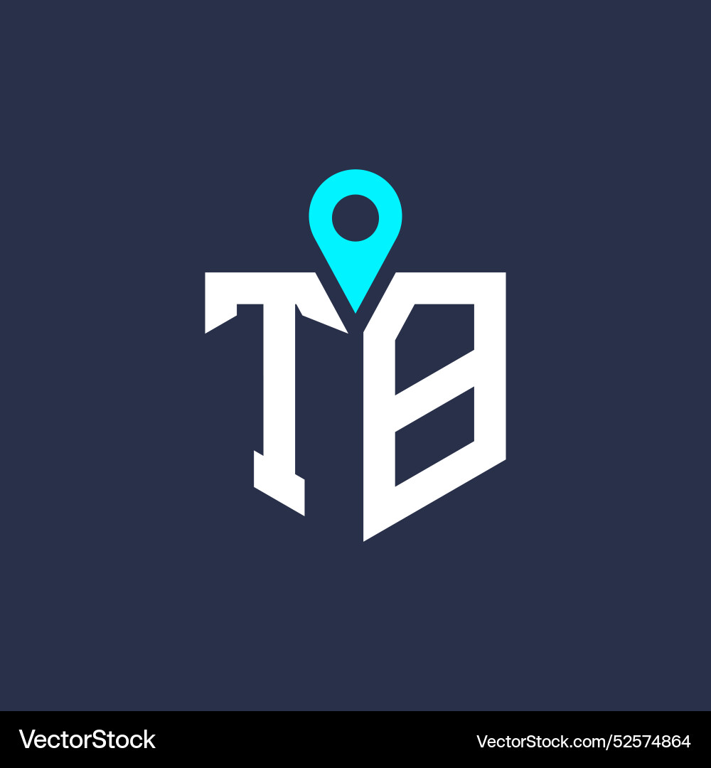 Tb location logo design for recruitment Royalty Free Vector