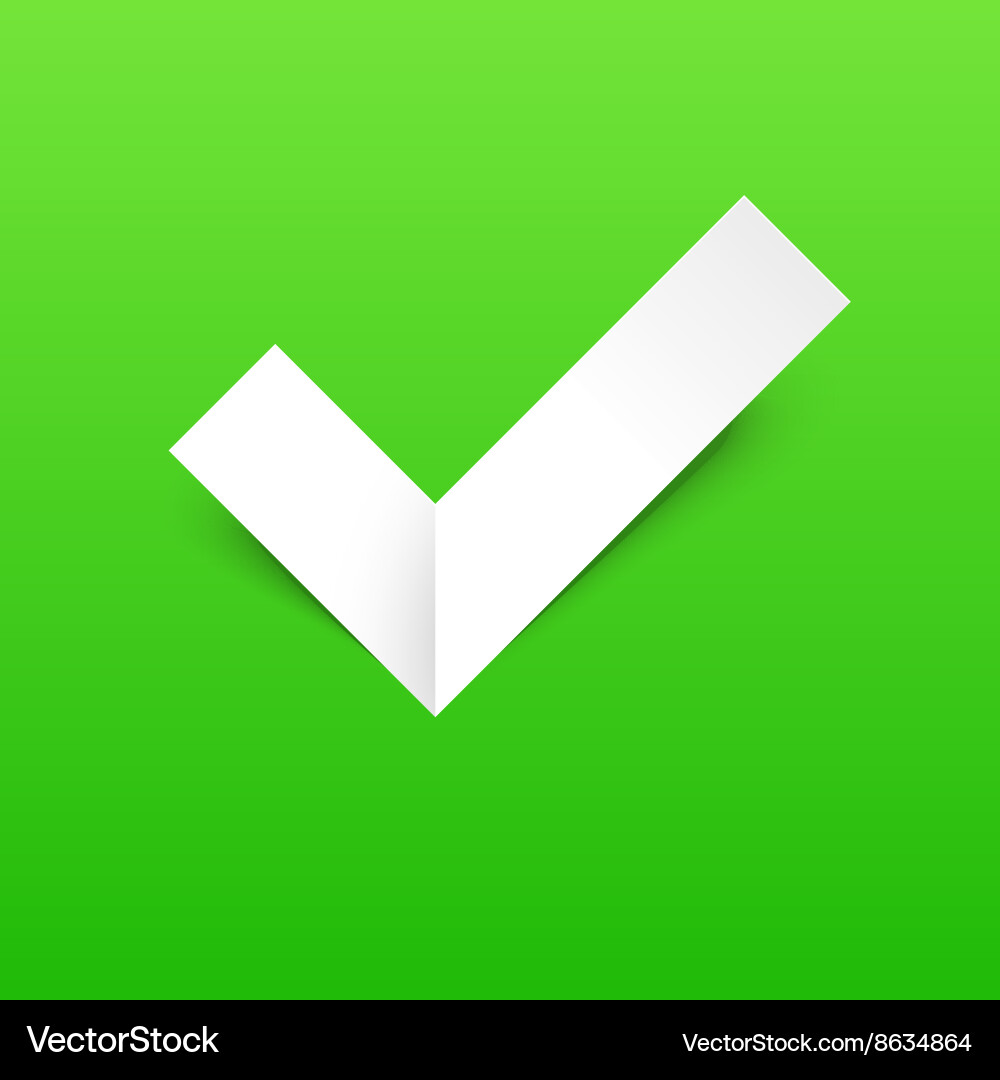 Tick check mark Royalty Free Vector Image - VectorStock