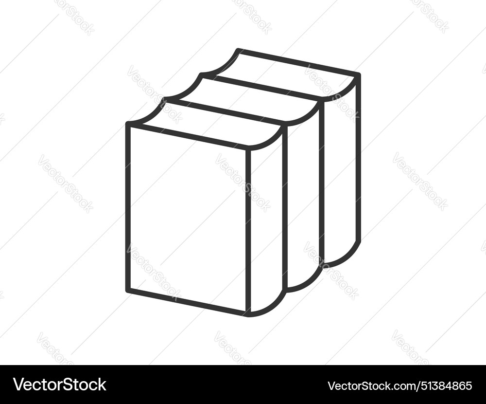 A library theme icon with books arranged Vector Image