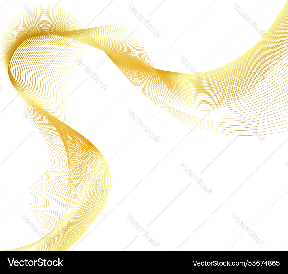 Abstract golden wave lines background Royalty Free Vector