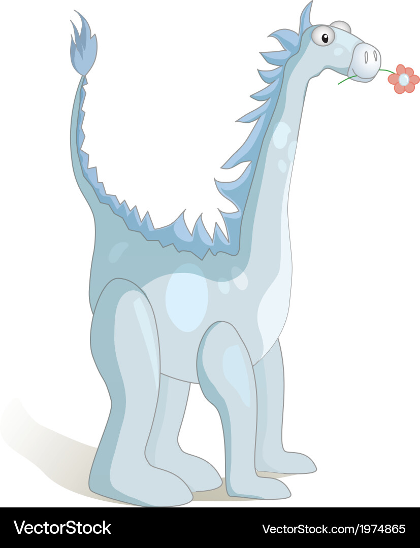 Adorable Cartoon Dragon Royalty Free Vector Image