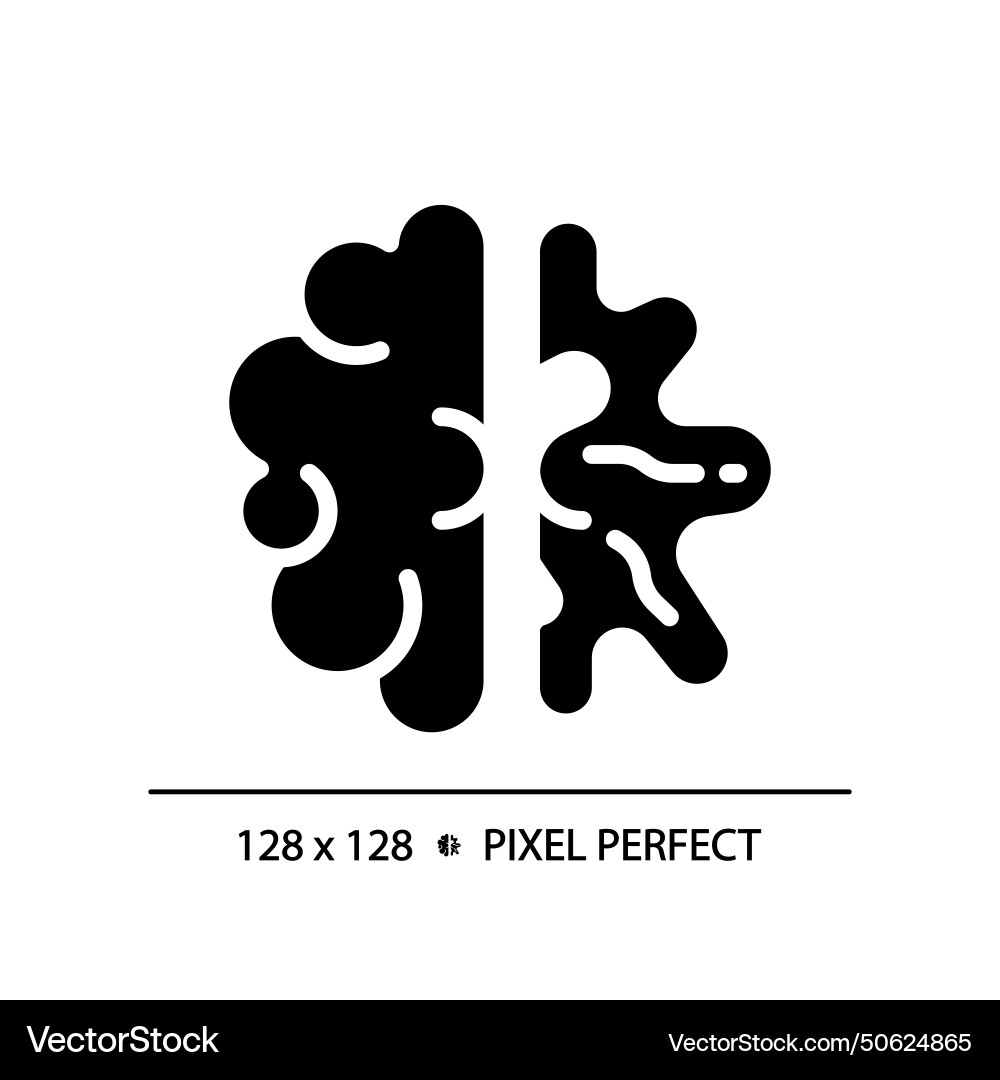 Alzheimer brain black glyph icon Royalty Free Vector Image