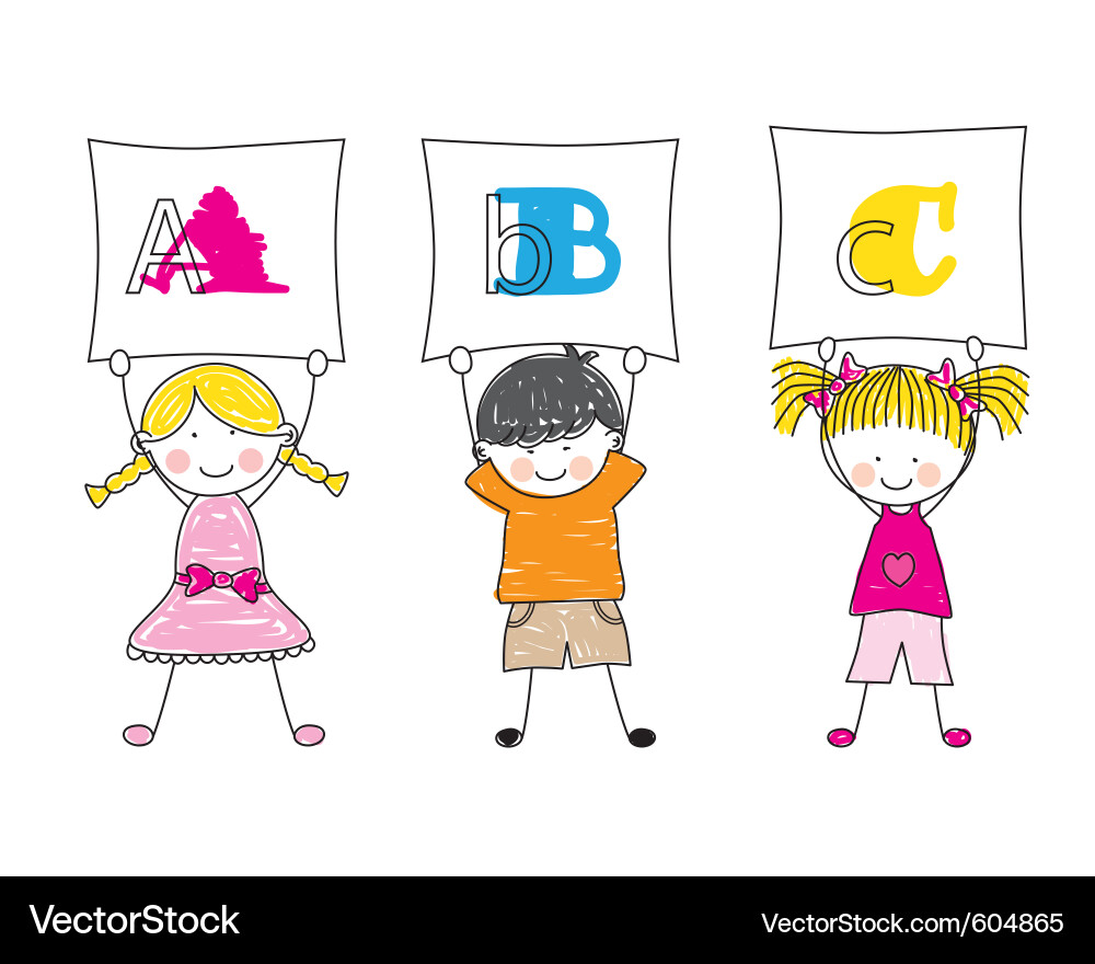 Children alphabet Royalty Free Vector Image - VectorStock