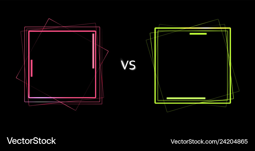 Isolated of versus screen Royalty Free Vector Image