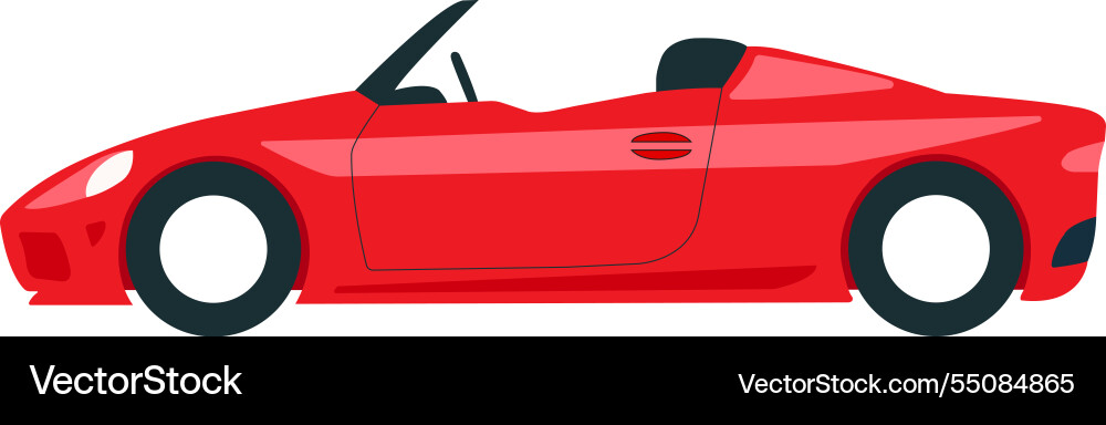 Red color car Royalty Free Vector Image - VectorStock
