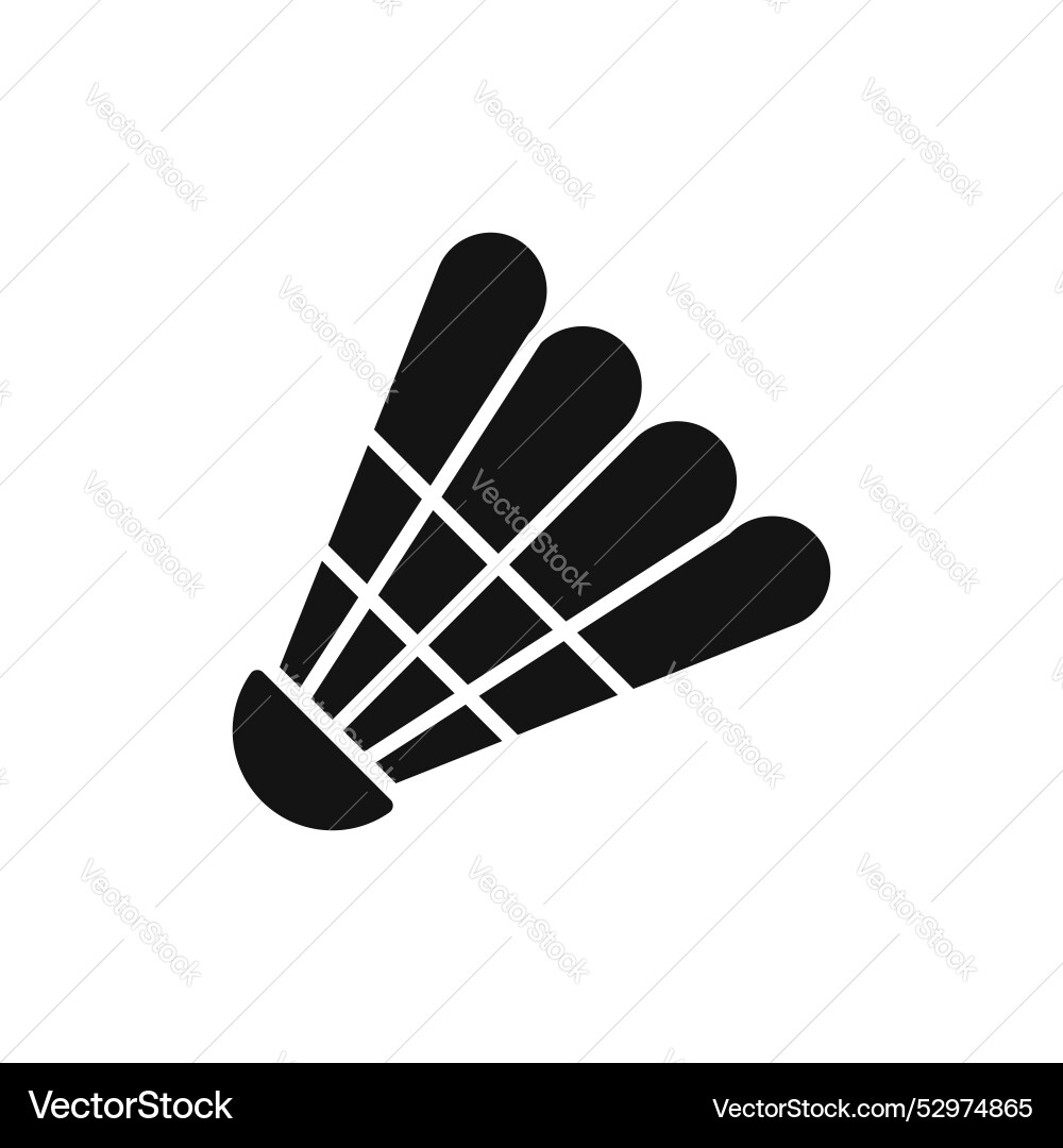 Shuttlecock Symbol auf weißem Hintergrund Vektorbild