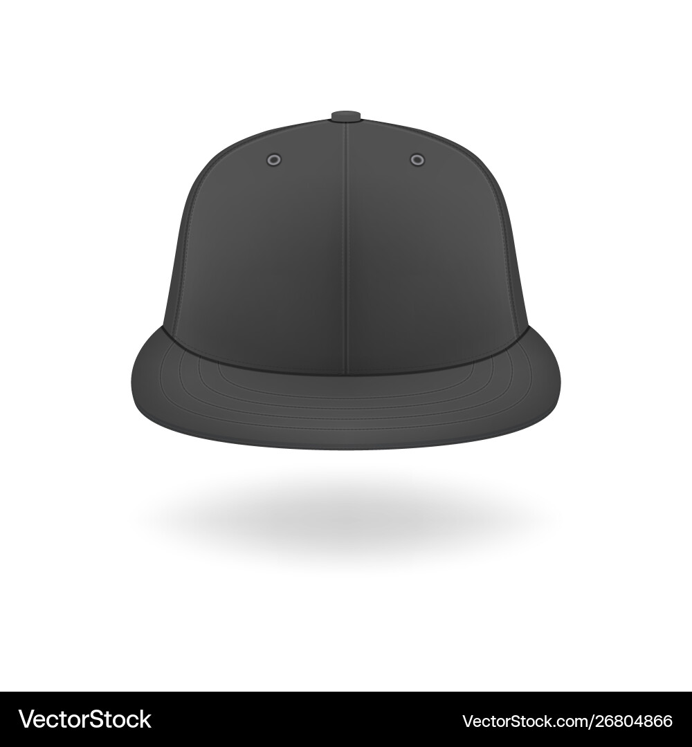 3d realistic render black blank baseball Vector Image