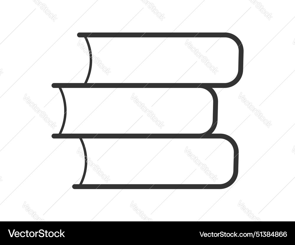 A library theme icon with book Royalty Free Vector Image