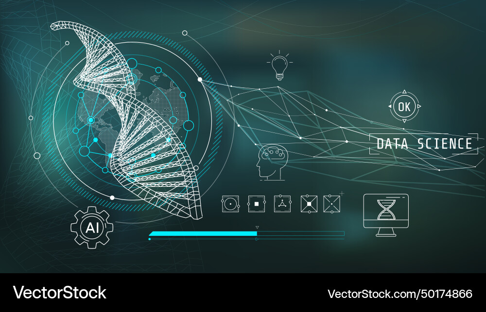 Artificial intelligence is the future Royalty Free Vector
