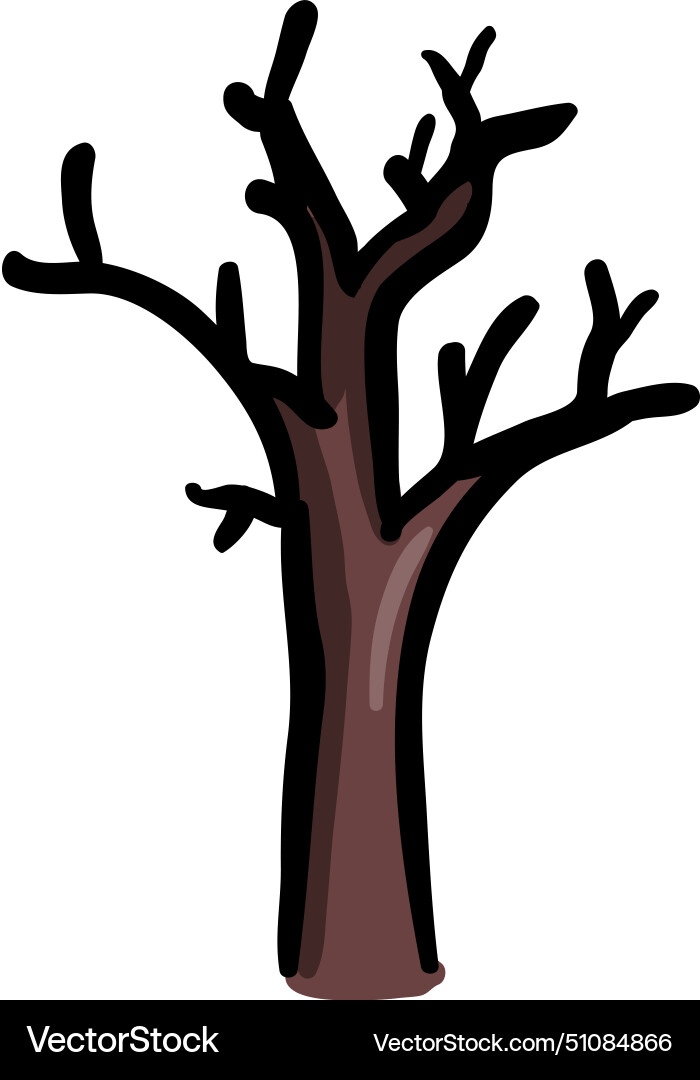 Bare tree - hand drawn doodle icon Royalty Free Vector Image Bare tree - hand drawn doodle icon Royalty Free Vector Image