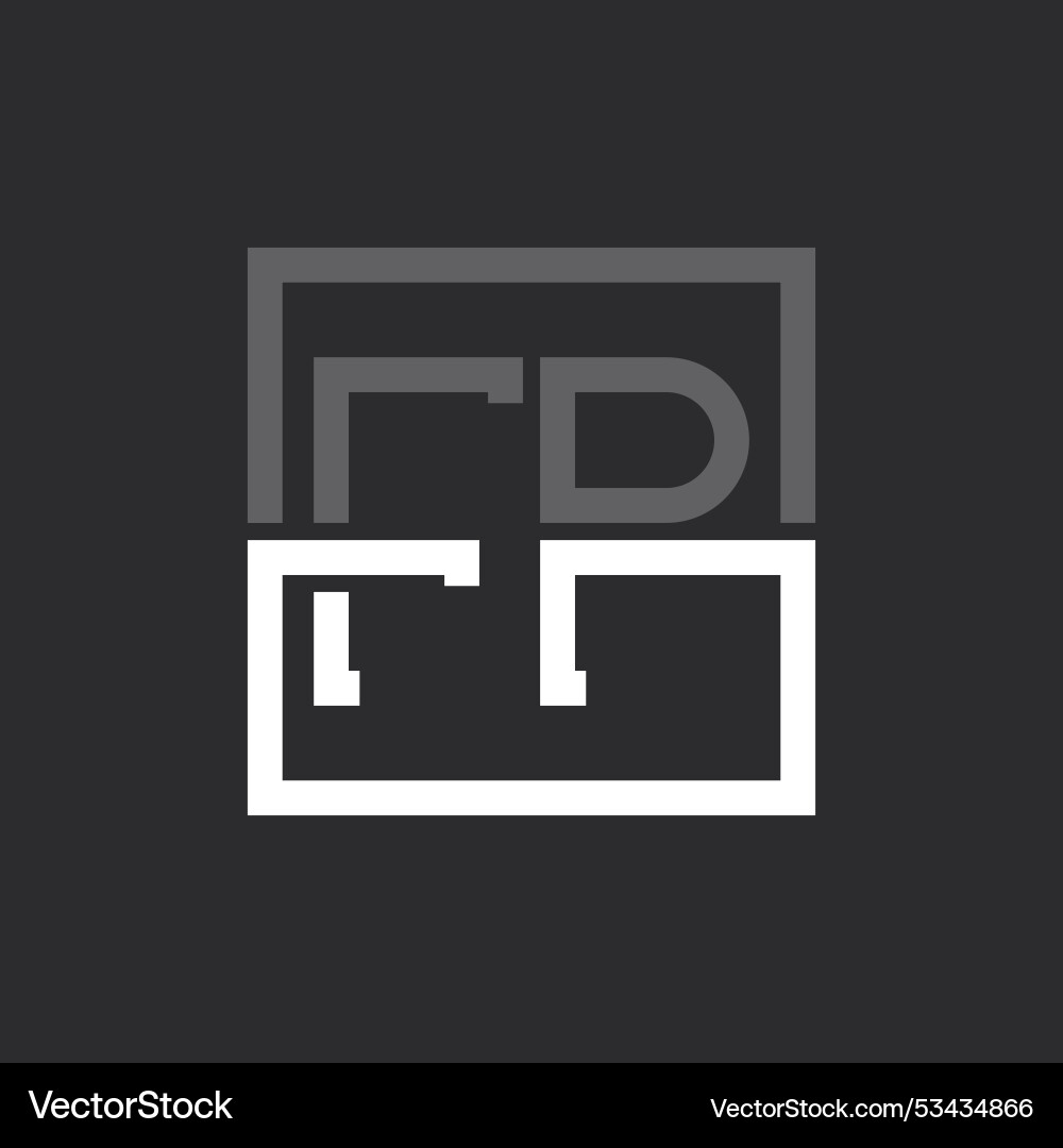 Creative modern minimalist fp letter logo design Vector Image