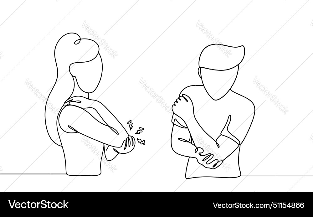 Elbow pain Royalty Free Vector Image - VectorStock