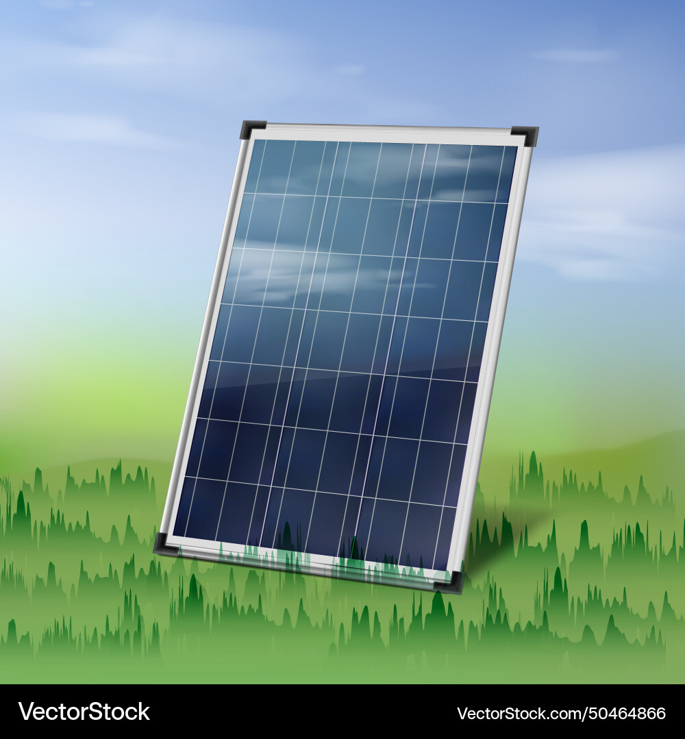 Single solar panel Royalty Free Vector Image - VectorStock