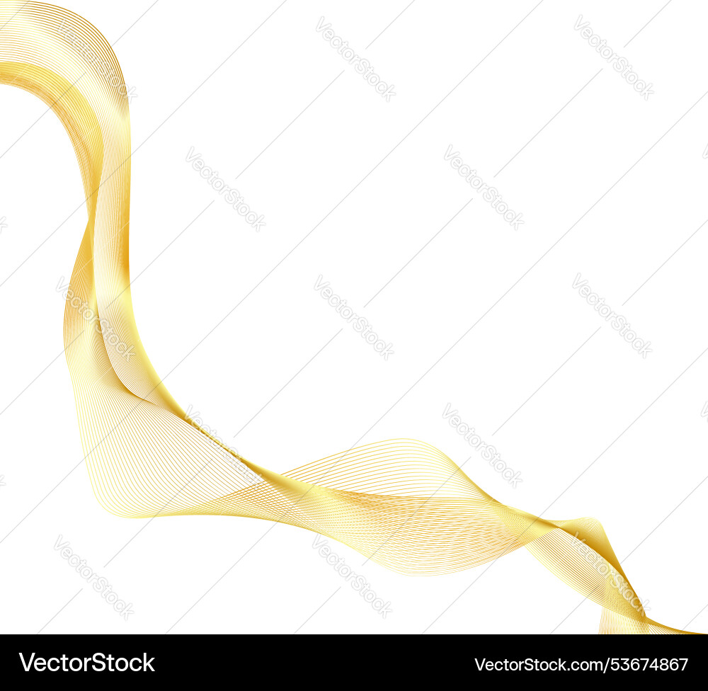 Abstract golden wave lines background Royalty Free Vector