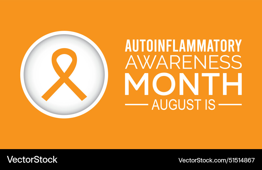 Autoinflammatory awareness month Royalty Free Vector Image