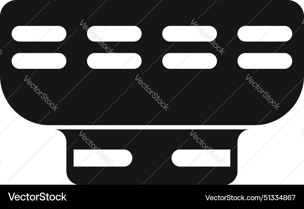 Black silhouette of a memory ram module Royalty Free Vector