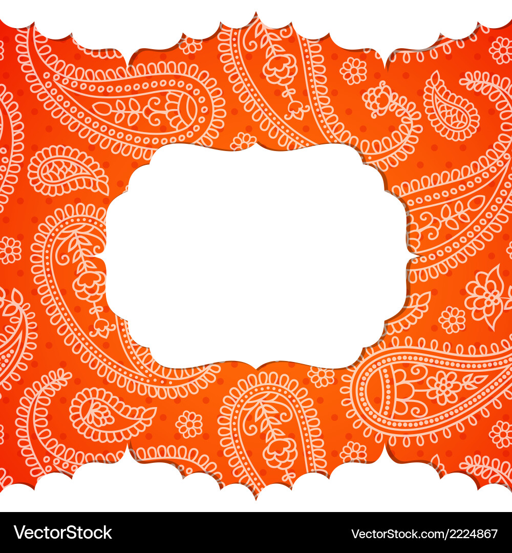 Frame in the indian style Royalty Free Vector Image