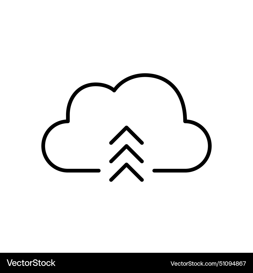 Instant upload to cloud arrows up efficient Vector Image