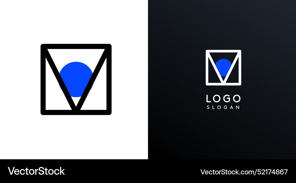 Letter m modern logo featuring geometric shapes Vector Image