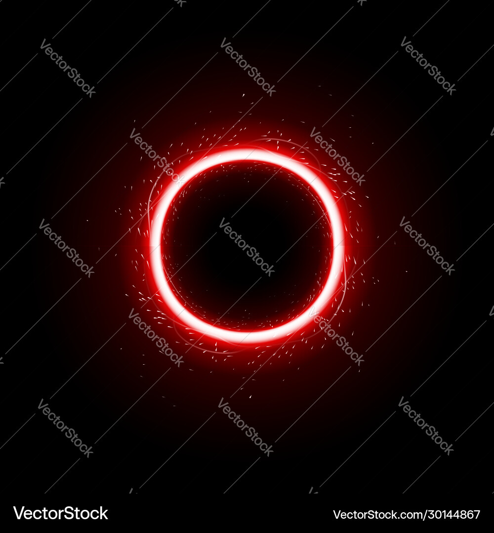 Red light circle Royalty Free Vector Image - VectorStock