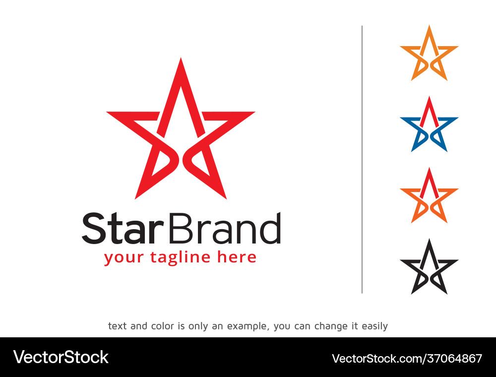 Star brand logo template design Royalty Free Vector Image
