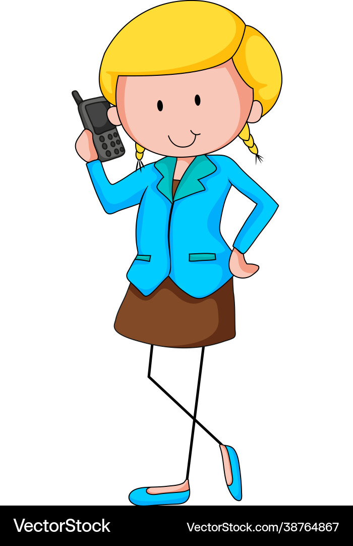 Woman worker cartoon character Royalty Free Vector Image