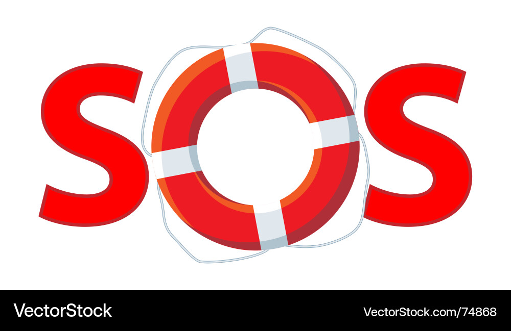 Emergency SOS Rescue Royalty Free Vector Image