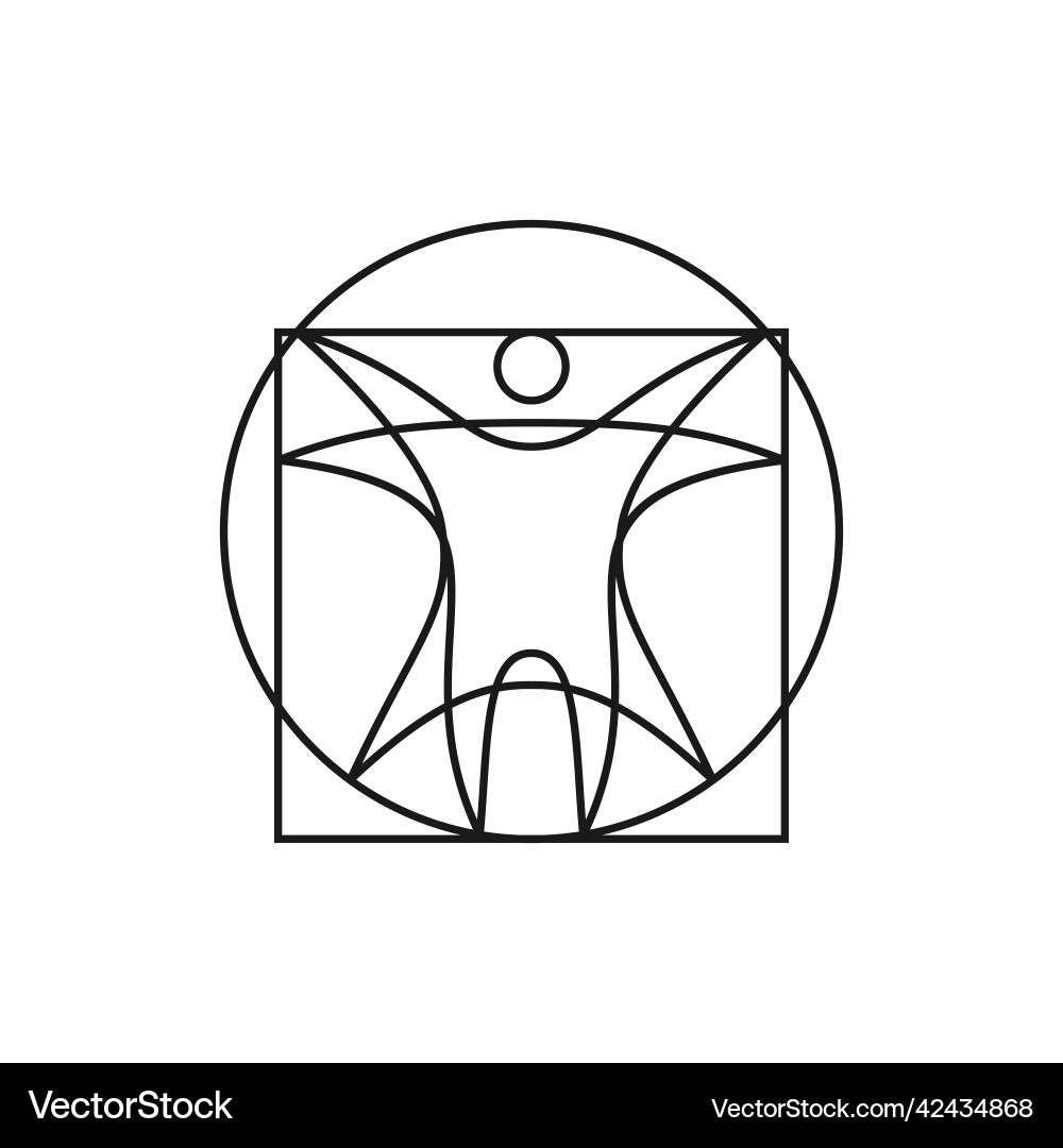 Human body anatomy circle logo icon Royalty Free Vector