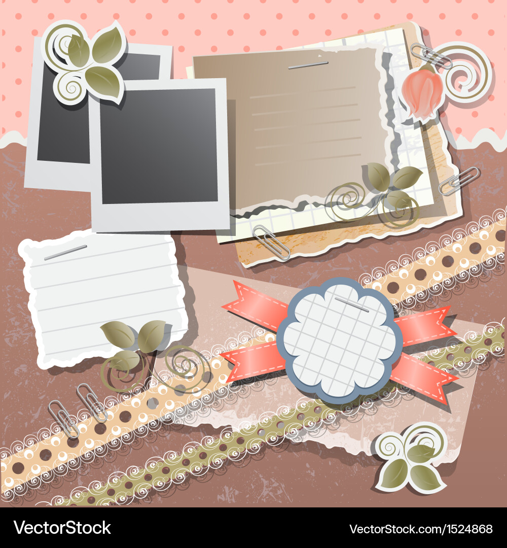 Retro Scrapbook Background Royalty Free Vector Image