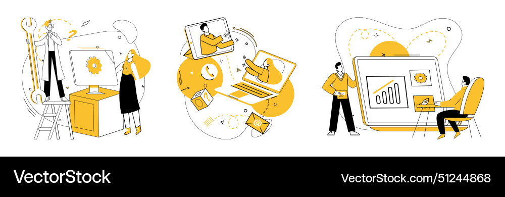 Team collaboration Royalty Free Vector Image - VectorStock