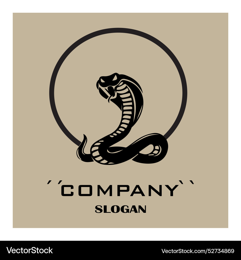 Cobra snake sign on a white background Royalty Free Vector