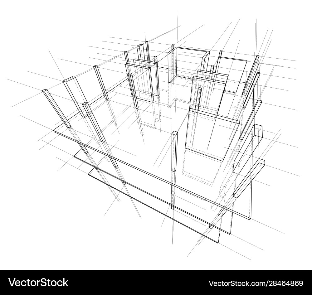 Drawing a house under construction Royalty Free Vector Image
