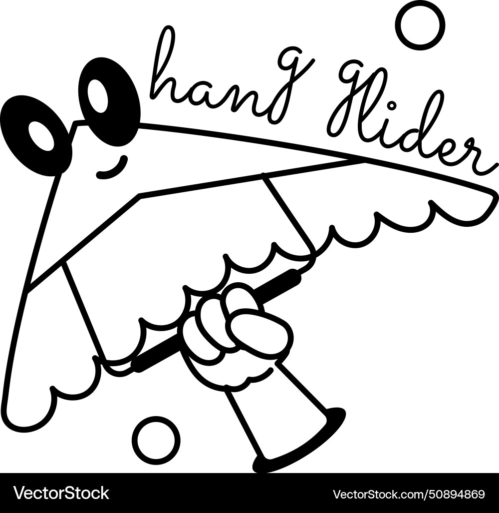 Hang glider Royalty Free Vector Image - VectorStock