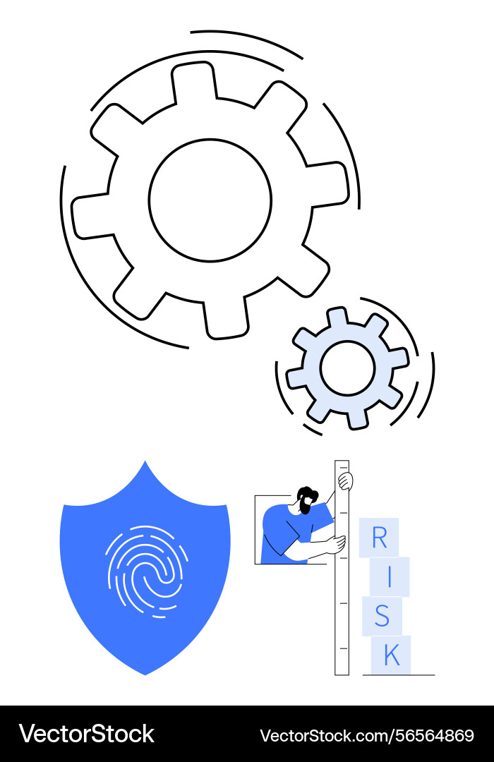 Risk management and process optimization Vector Image