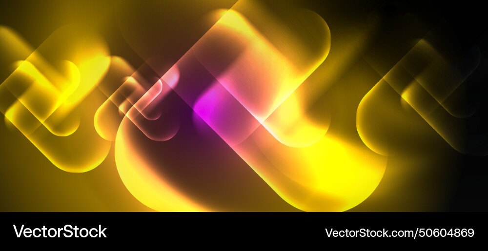 Shiny color neon glowing design Royalty Free Vector Image