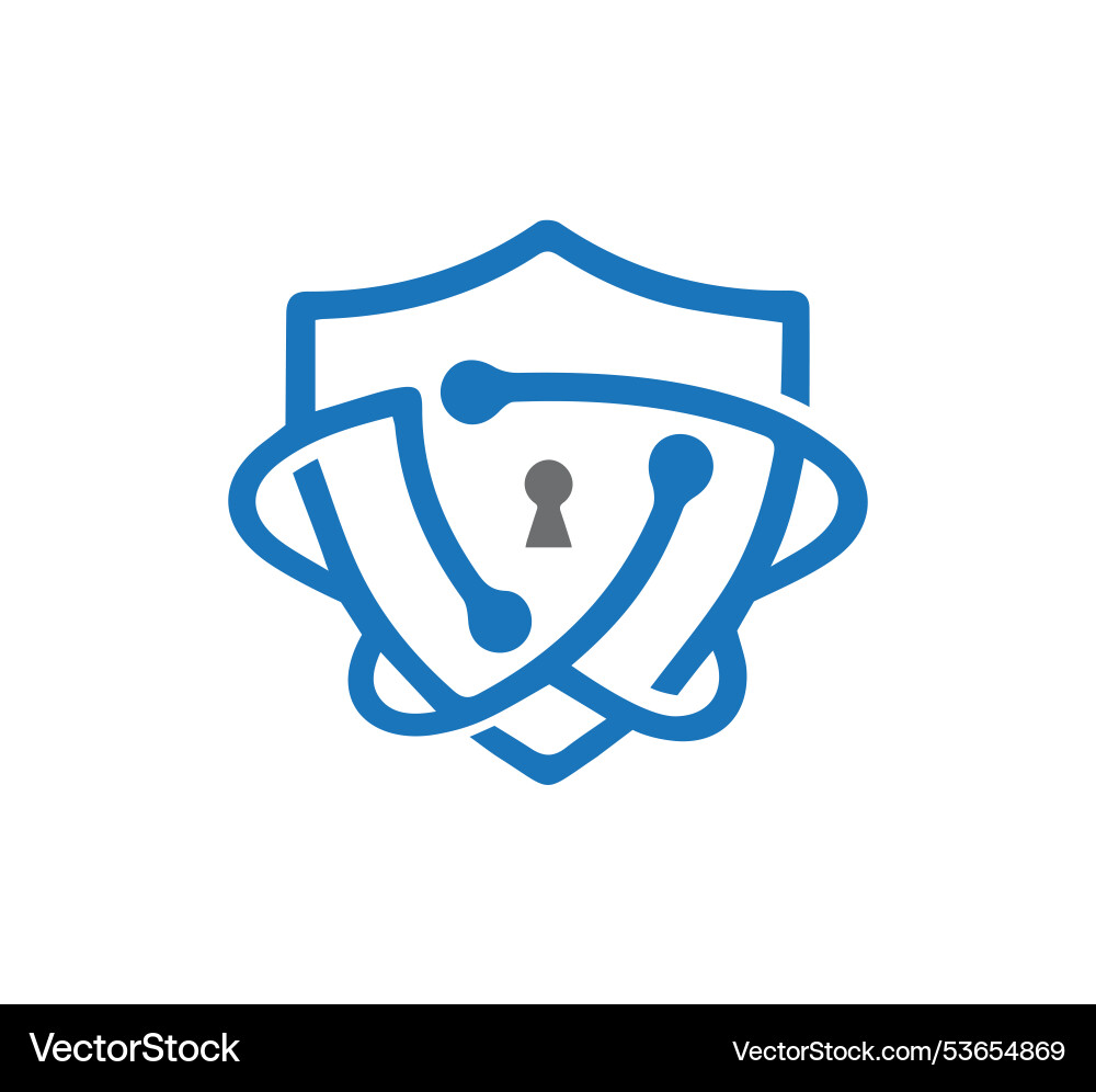 Sicherheit Logo-Icon Design Cyber Lizenzfreies Vektorbild