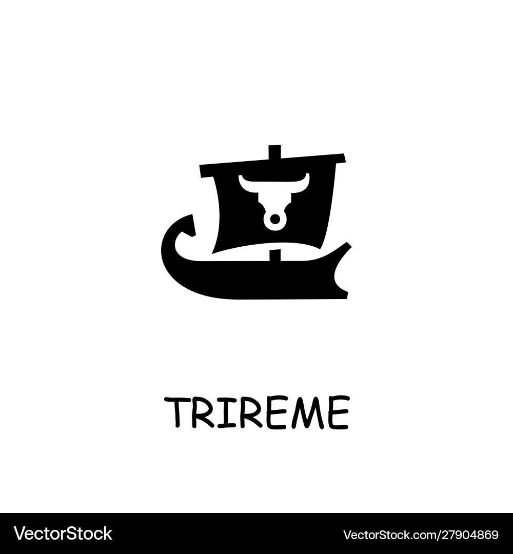 Trireme flat icon Royalty Free Vector Image - VectorStock