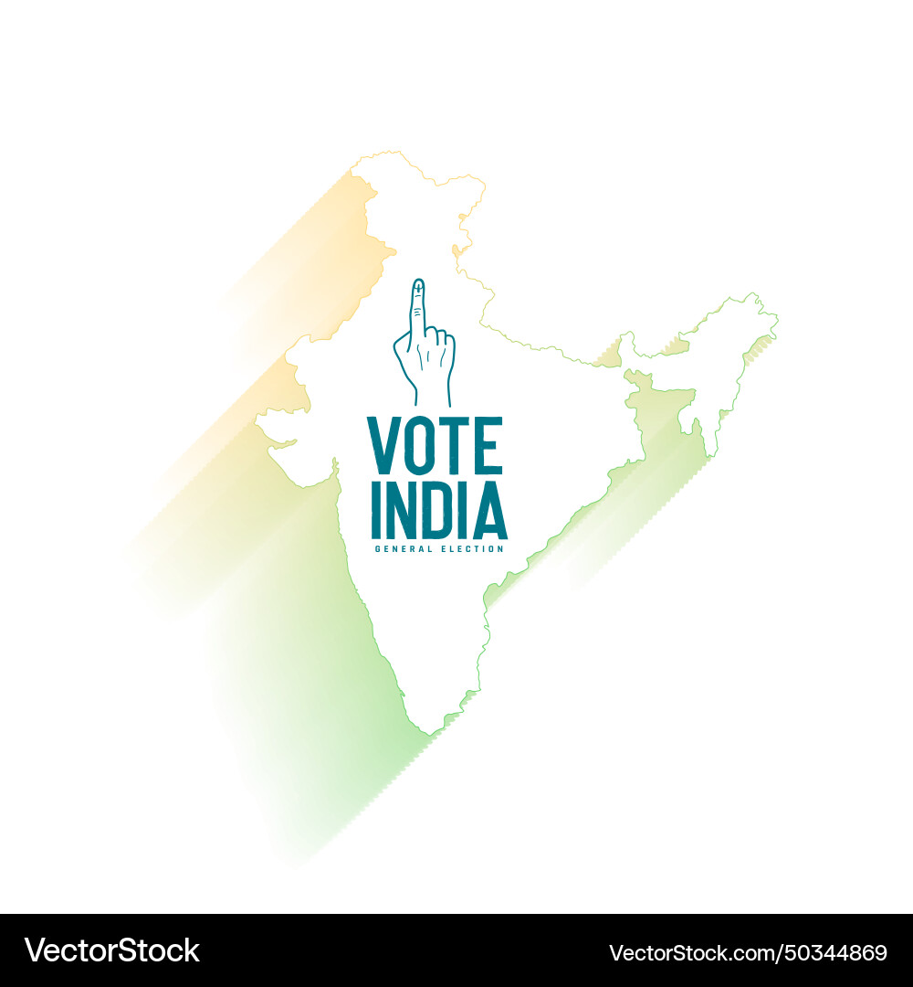 Vote for indian election background with india Vector Image