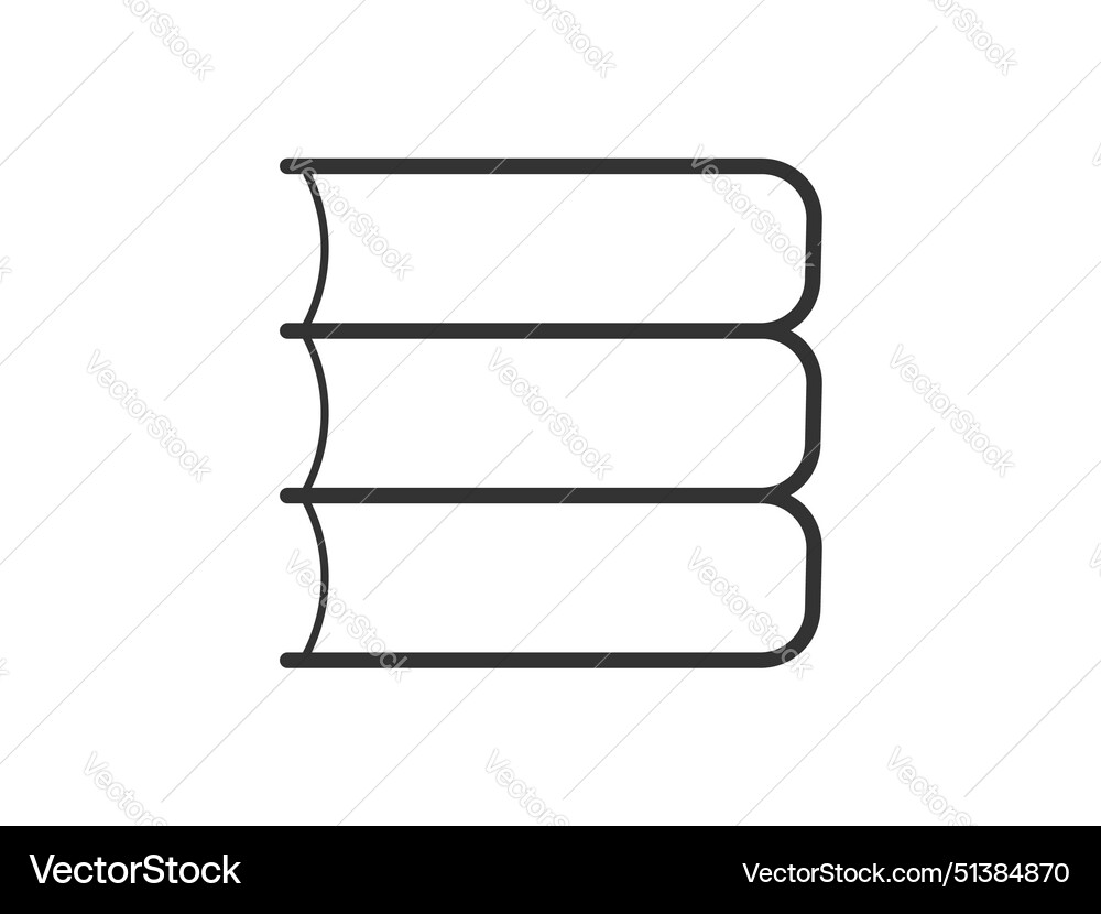 A library theme icon with book Royalty Free Vector Image