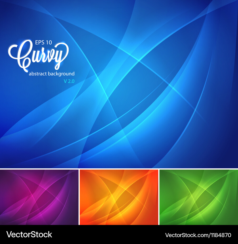 Abstract Curvy Backgrounds Royalty Free Vector Image