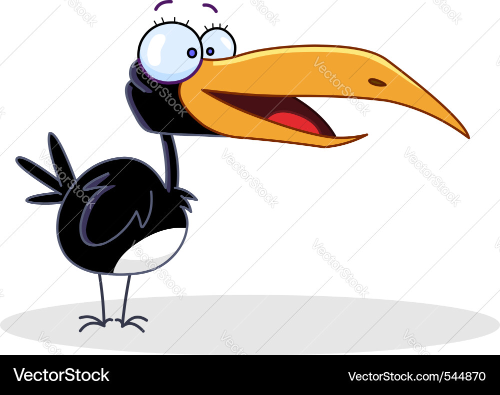Cartoon crow Royalty Free Vector Image - VectorStock