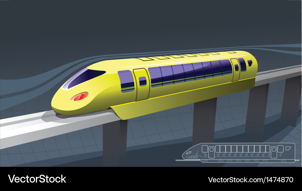 Fast train Royalty Free Vector Image - VectorStock