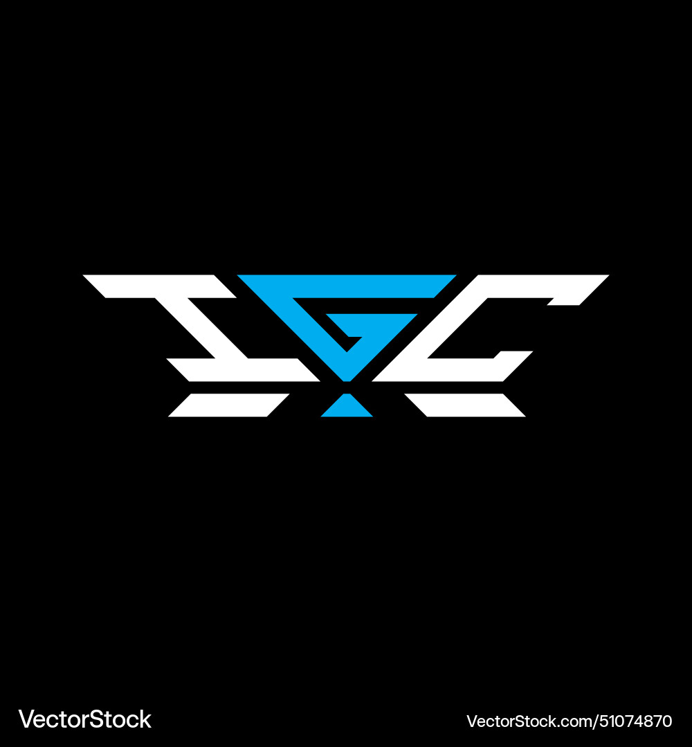 Igc letter logo design simple and modern Vector Image