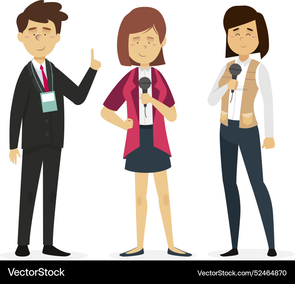 Journalist collection Royalty Free Vector Image