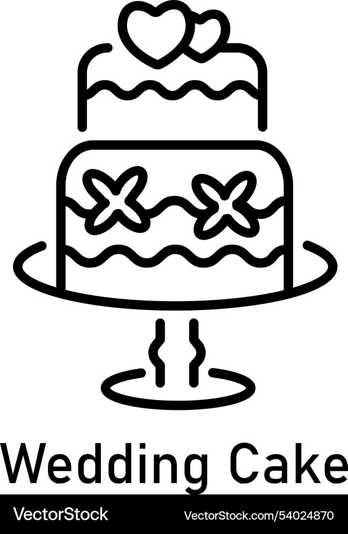 Wedding cake Royalty Free Vector Image - VectorStock