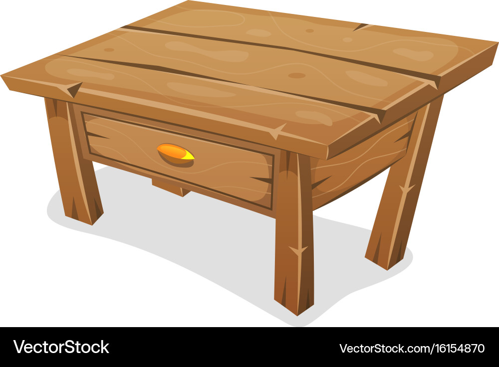 Wood little table Royalty Free Vector Image - VectorStock