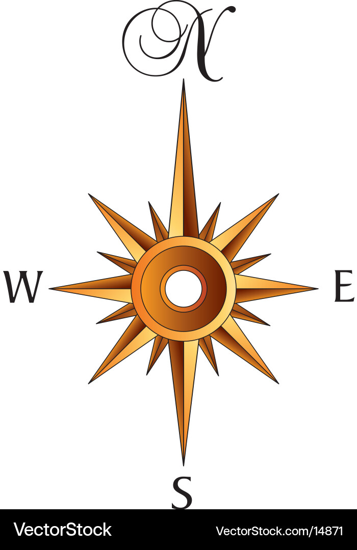 Antique Compass Rose Royalty Free Vector Image