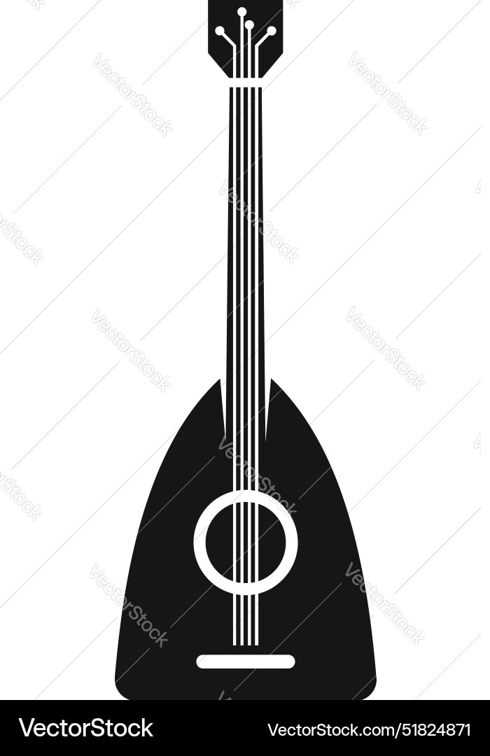 Black and white of a saz Royalty Free Vector Image