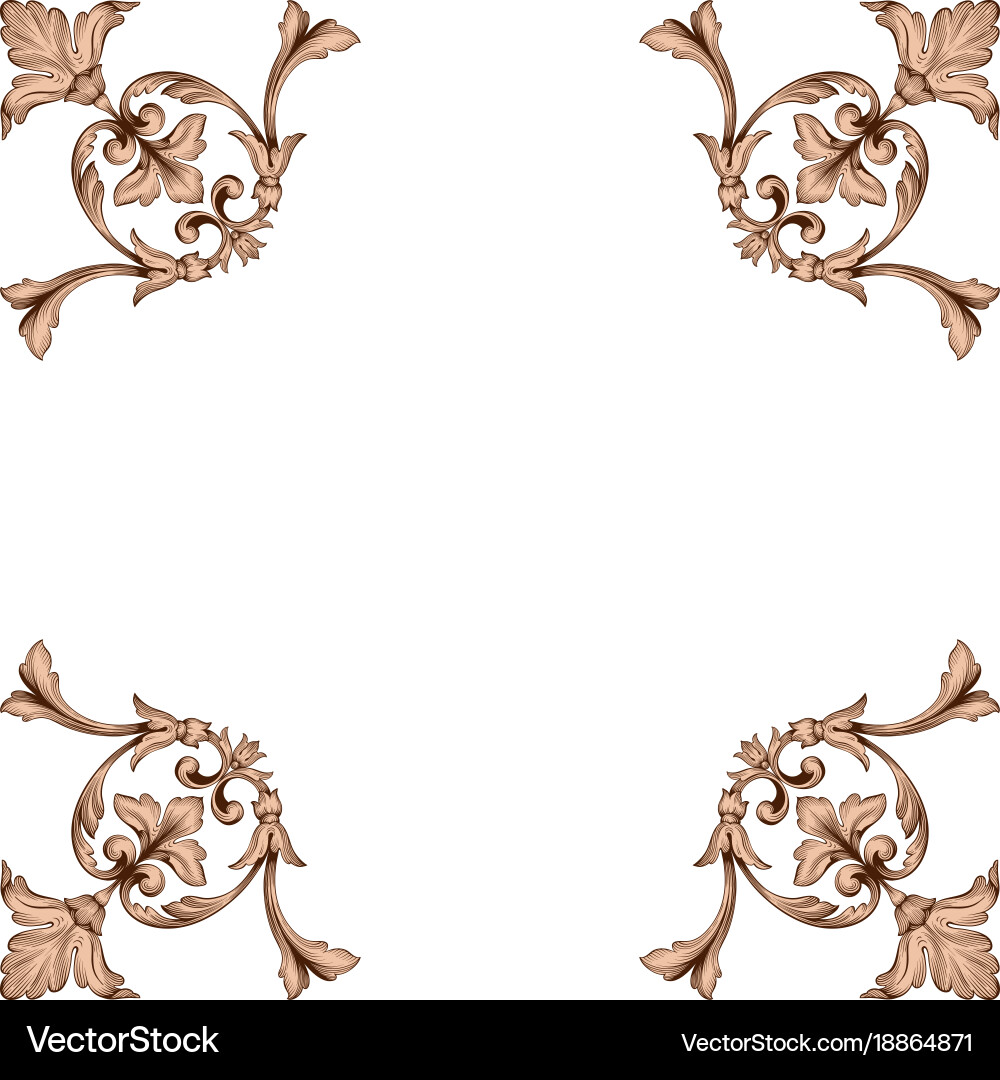 Classical baroque ornament Royalty Free Vector Image