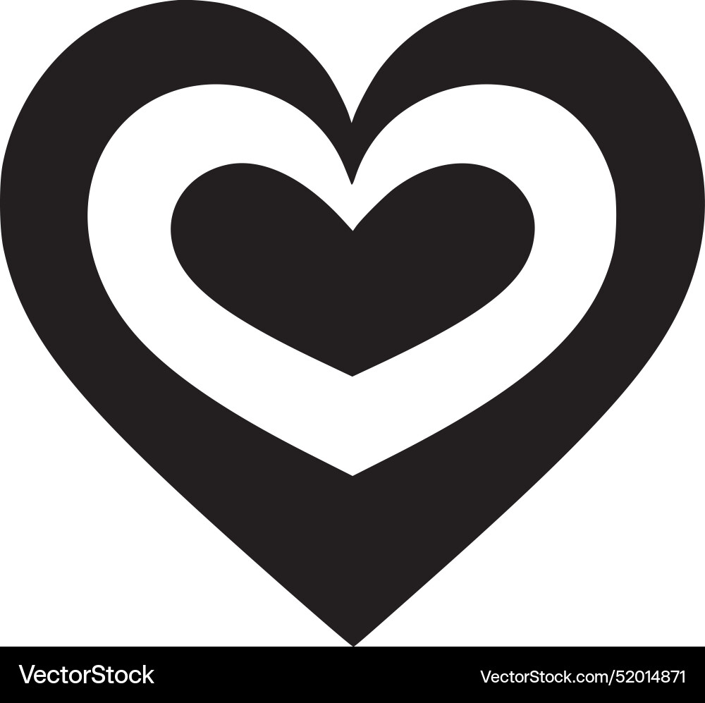 Heart - minimalist and simple silhouette Vector Image
